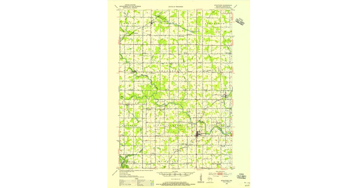 1950s Maps of Stratford, WI | Pastmaps