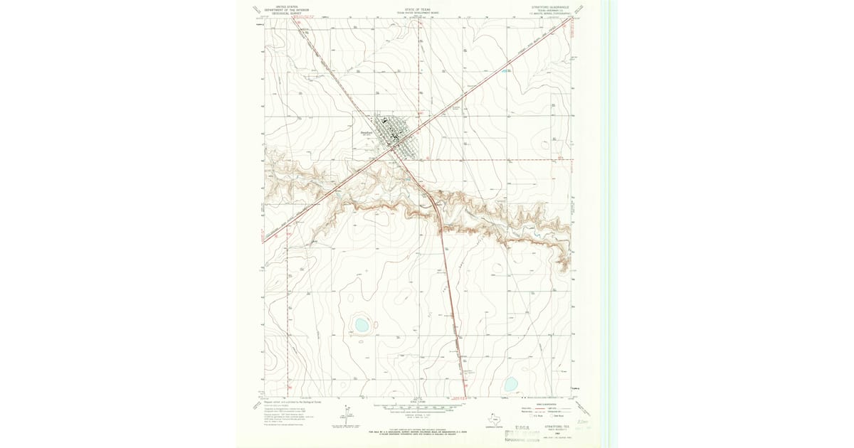 1964 Map of Stratford, TX — High-Res | Pastmaps