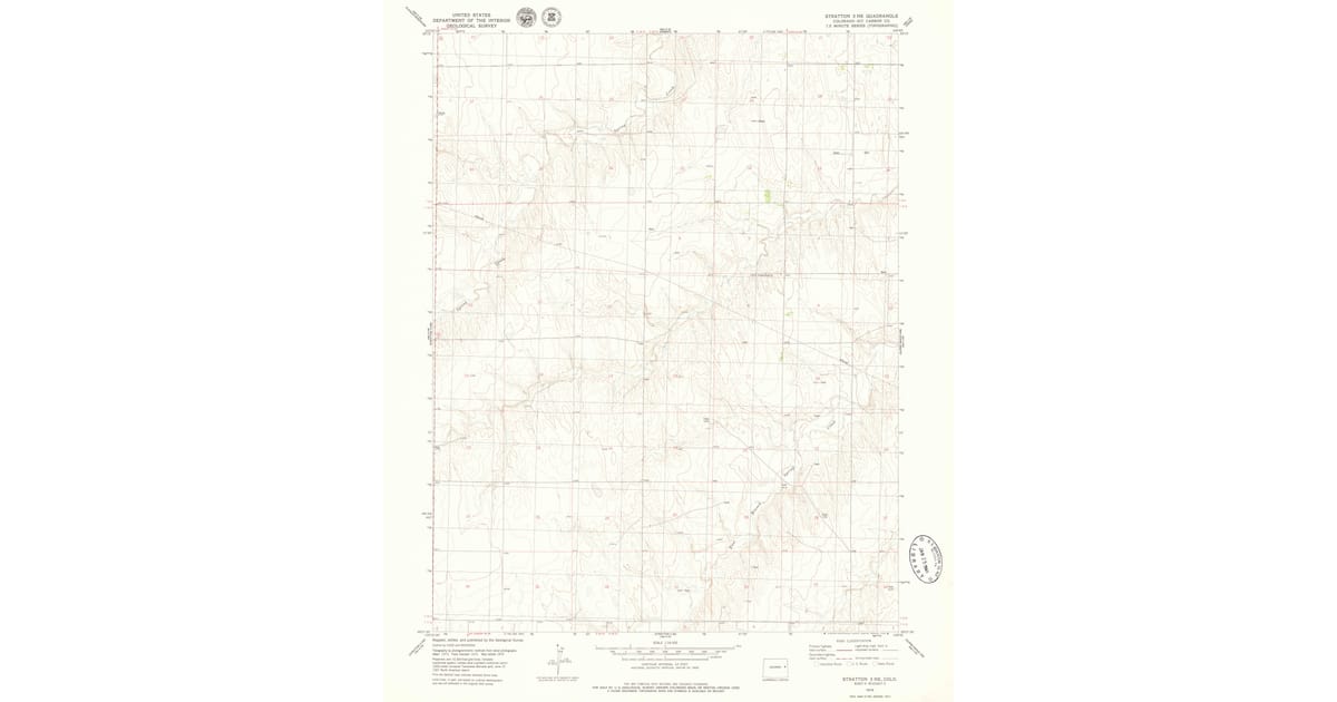 1979 Map of Stratton 3 NE, Kit Carson County, CO — High-Res | Pastmaps