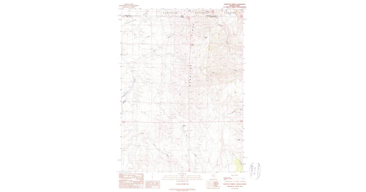 1989 Map of Stratton Spring, Elko County, NV — High-Res | Pastmaps