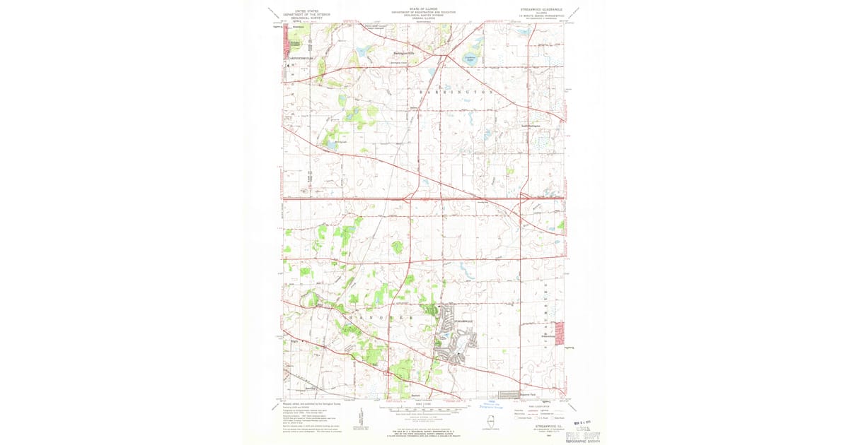 1961 Map of Streamwood, IL — High-Res | Pastmaps