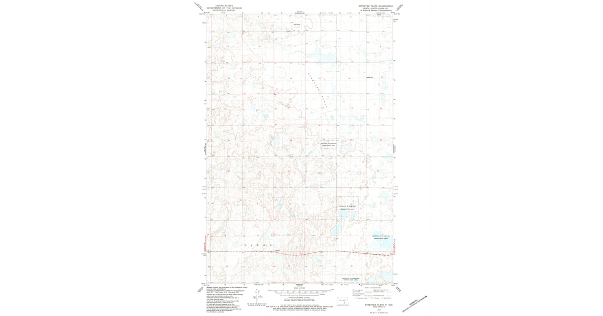 1983 Map of Streeter Flats, Logan County, ND — High-Res | Pastmaps