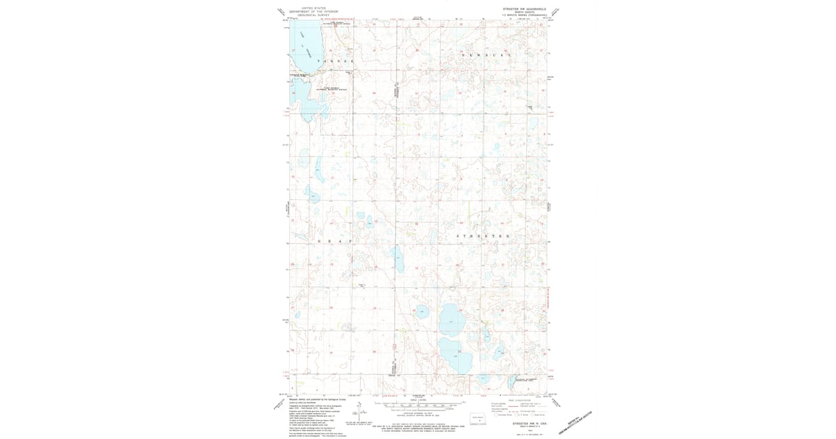 1983 Map of Streeter NW, Stutsman County, ND — High-Res | Pastmaps