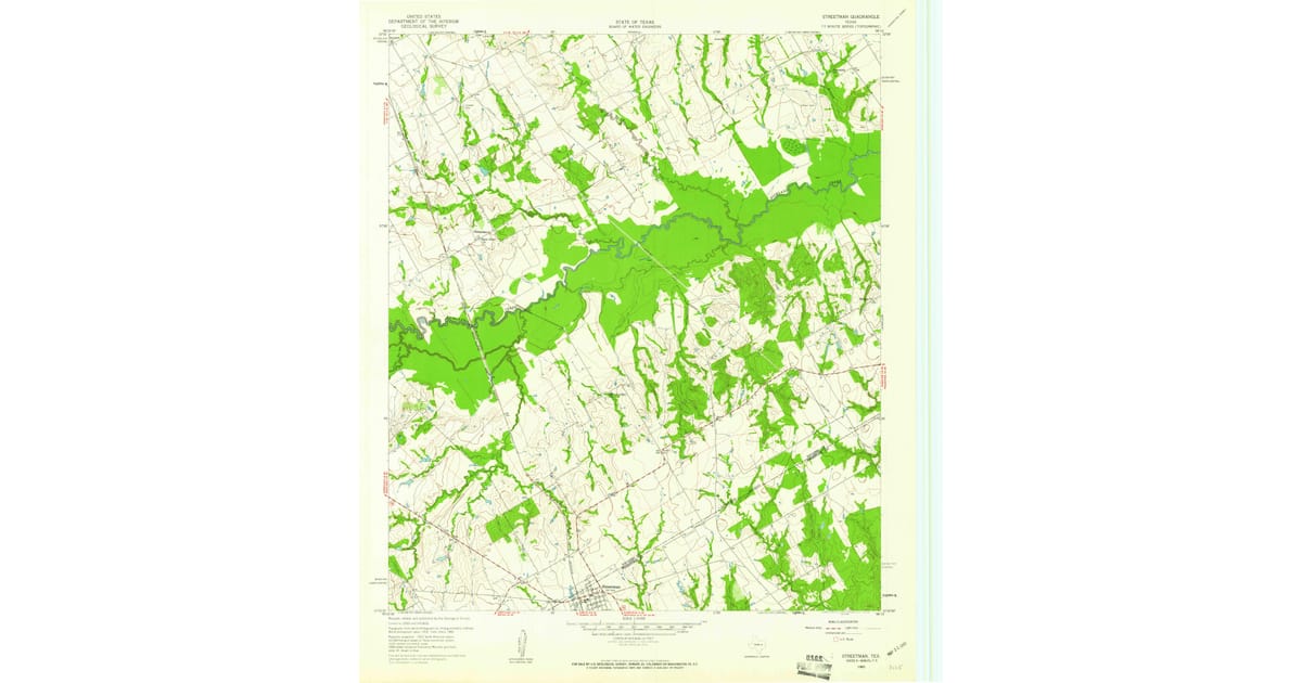 1960s Maps of Streetman, TX | Pastmaps