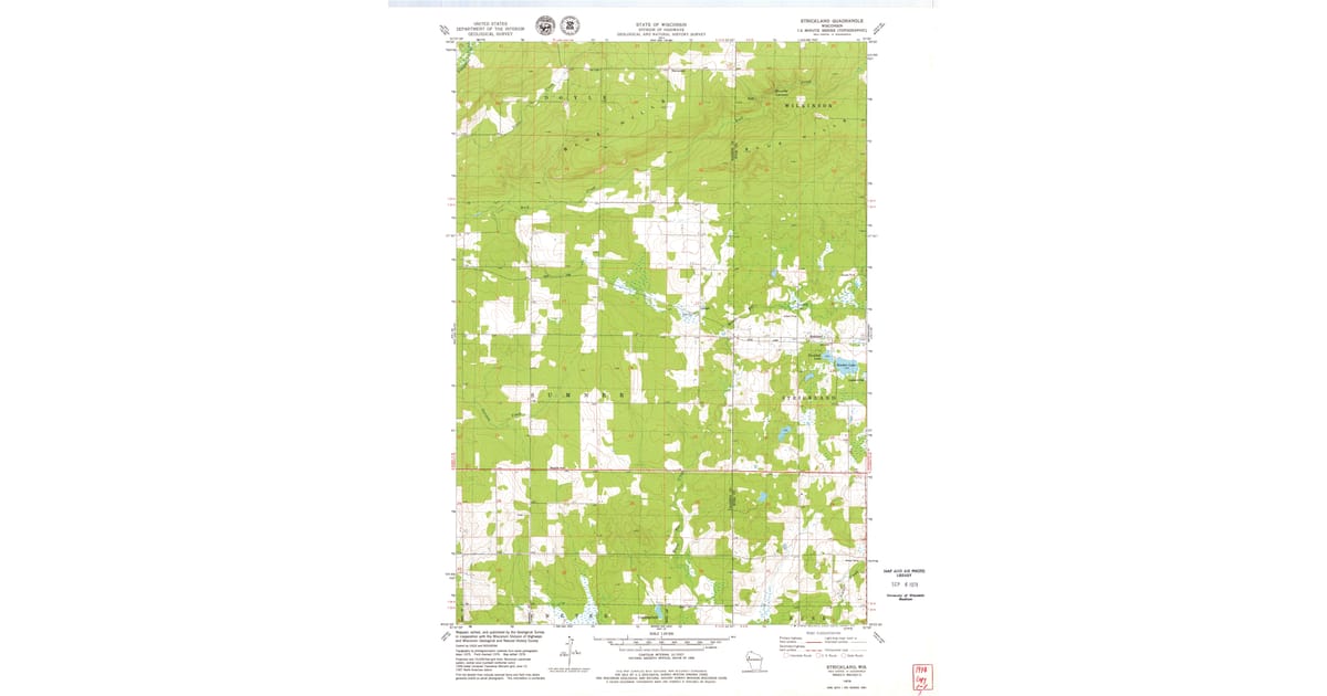 1978 Map of Strickland, Barron County, WI — High-Res | Pastmaps
