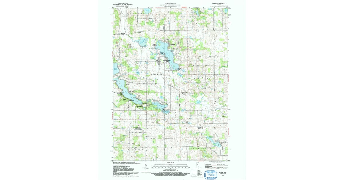 1993 Map of Stroh, Steuben County, IN — High-Res | Pastmaps