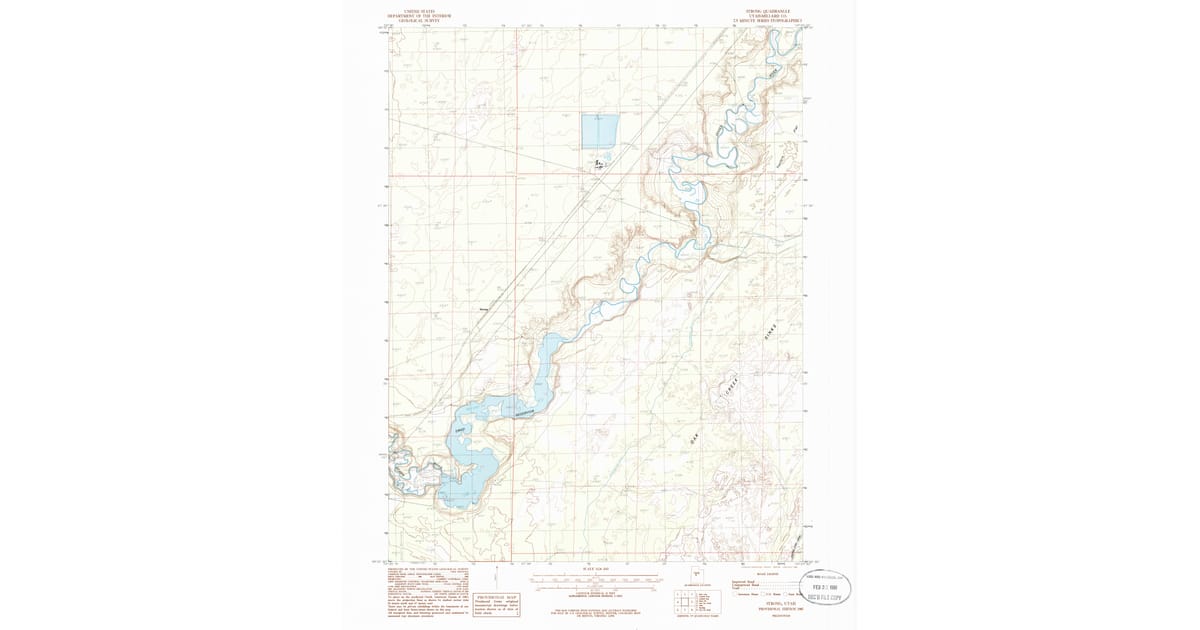 1985 Map of Strong, Millard County, UT — High-Res | Pastmaps