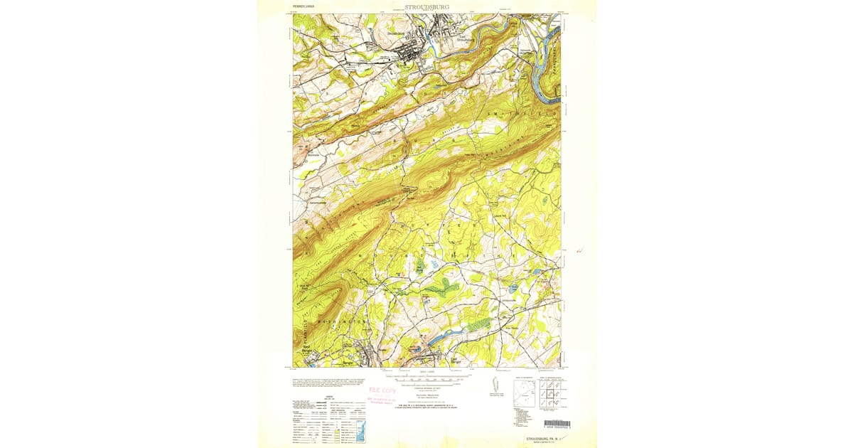 1953 Map of Stroudsburg, PA — High-Res | Pastmaps