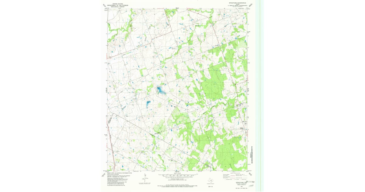 1982 Map of Structure, Williamson County, TX — High-Res | Pastmaps