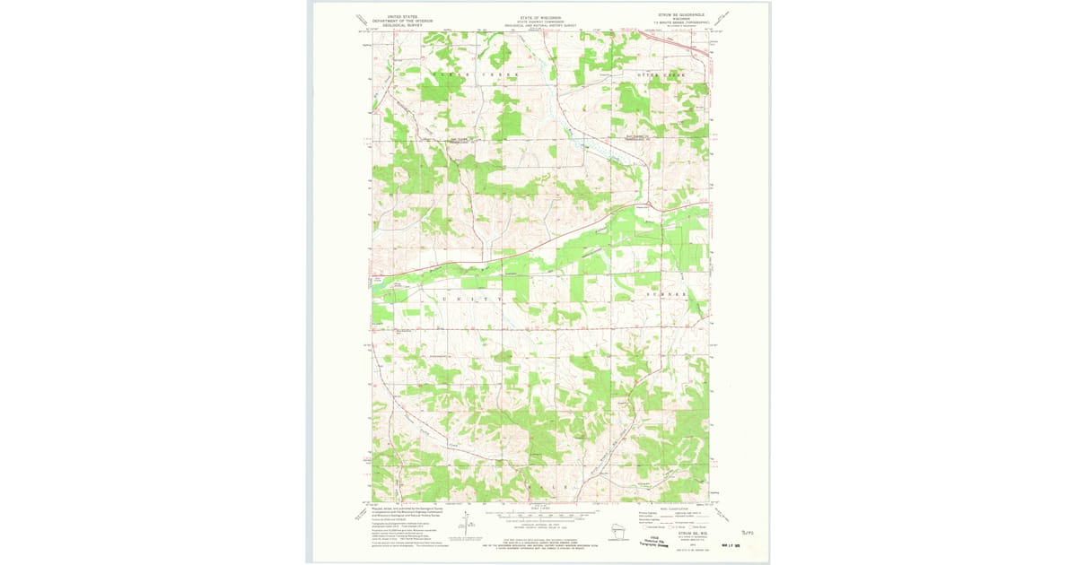 1973 Map of Strum SE, Trempealeau County, WI — High-Res | Pastmaps