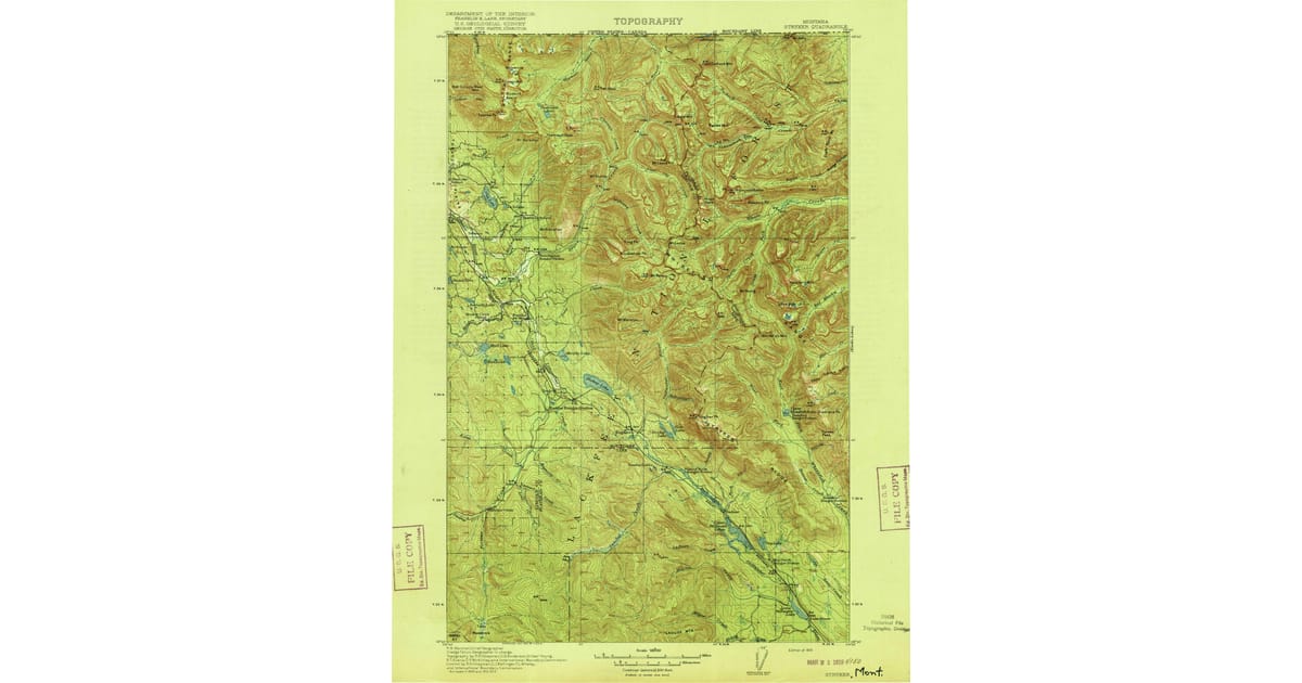 1916 Map of Stryker, MT — High-Res | Pastmaps