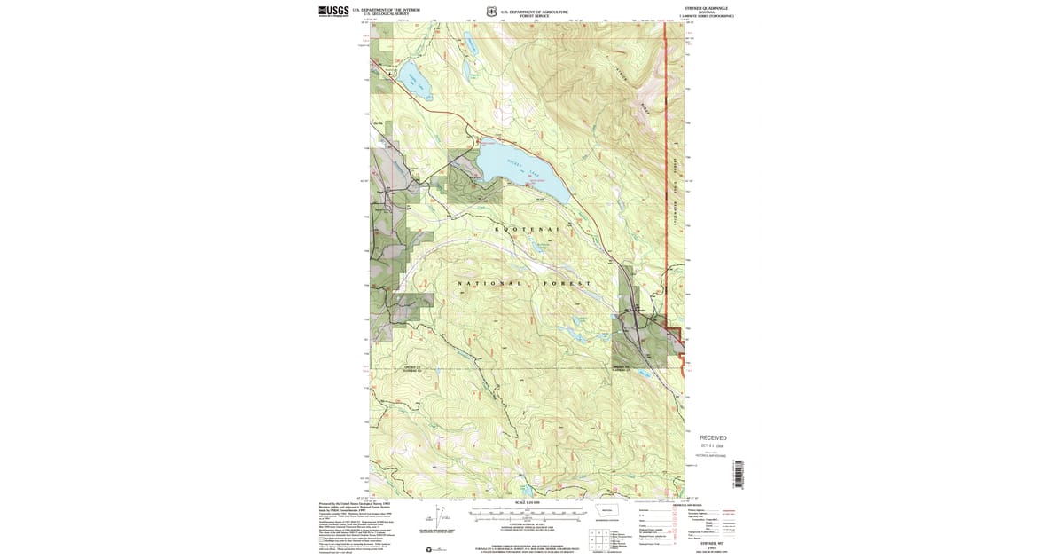 1997 Map of Stryker, MT — High-Res | Pastmaps
