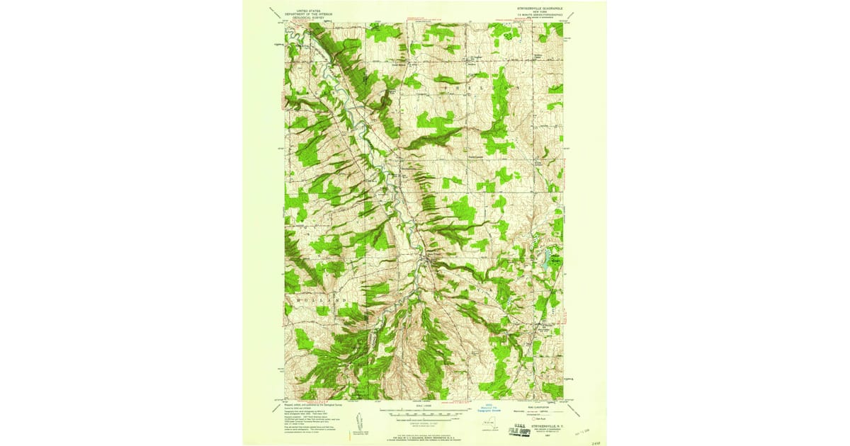 1957 Map of Strykersville, NY — High-Res | Pastmaps