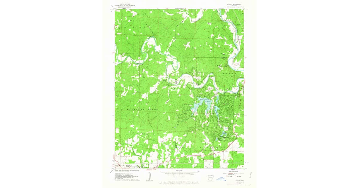 1962 Map of Stuart, Fulton County, AR — High-Res | Pastmaps