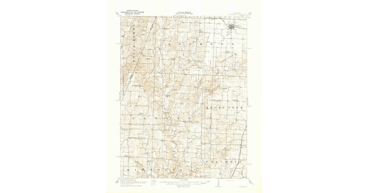 1917 Map of Sturgeon, MO — High-Res | Pastmaps