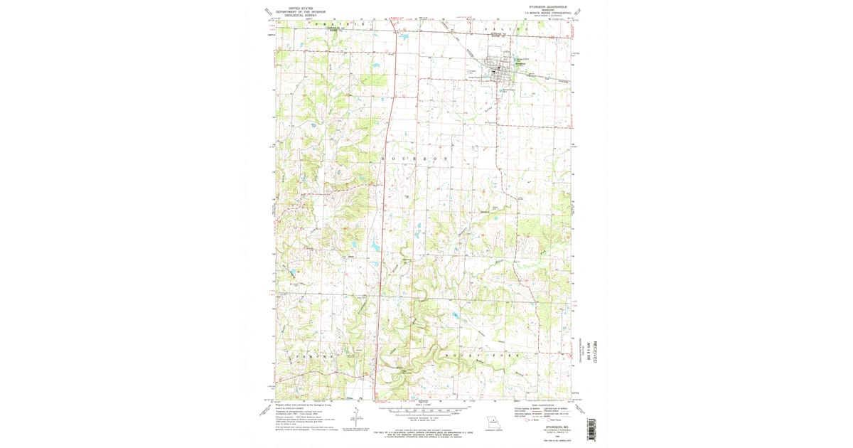 1969 Map of Sturgeon, MO — High-Res | Pastmaps