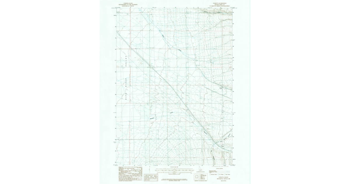 1985 Map of Sublett, Cassia County, ID — High-Res | Pastmaps
