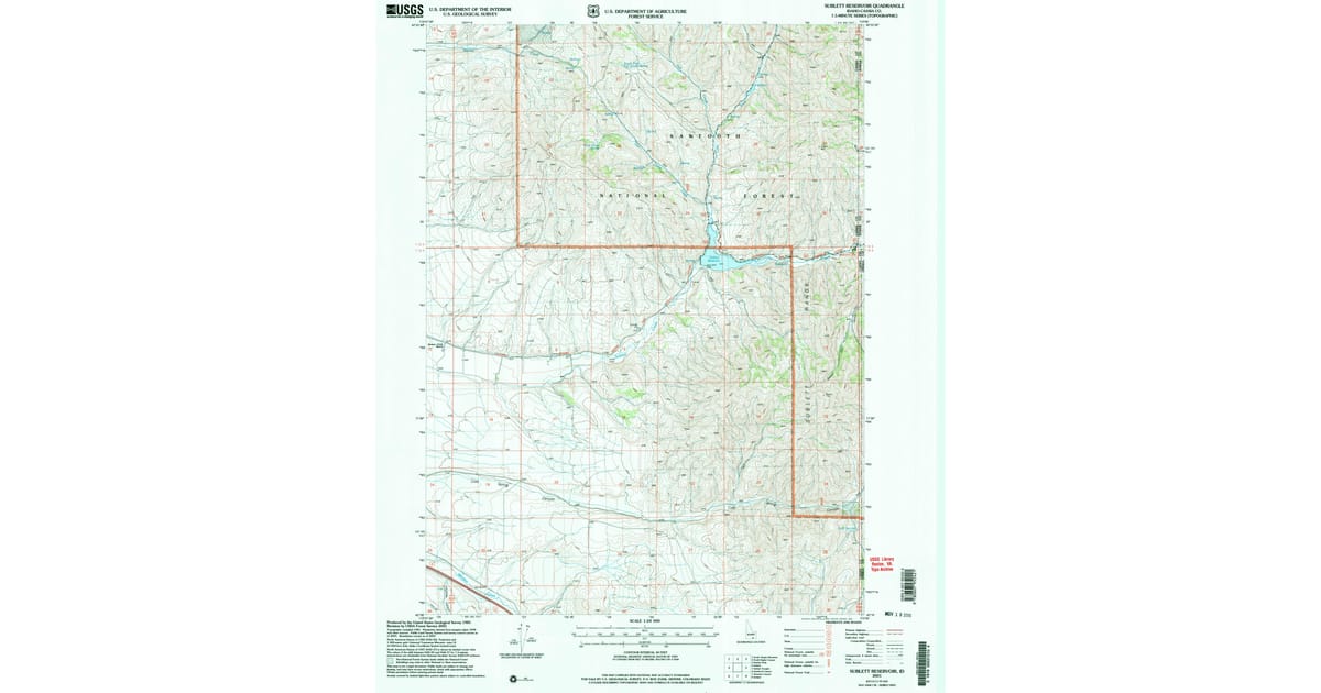 2001 Map of Sublett Reservoir, Cassia County, ID — High-Res | Pastmaps