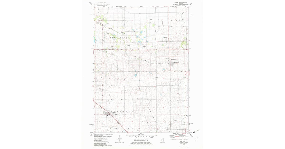 1982 Map of Sublette, IL — High-Res | Pastmaps