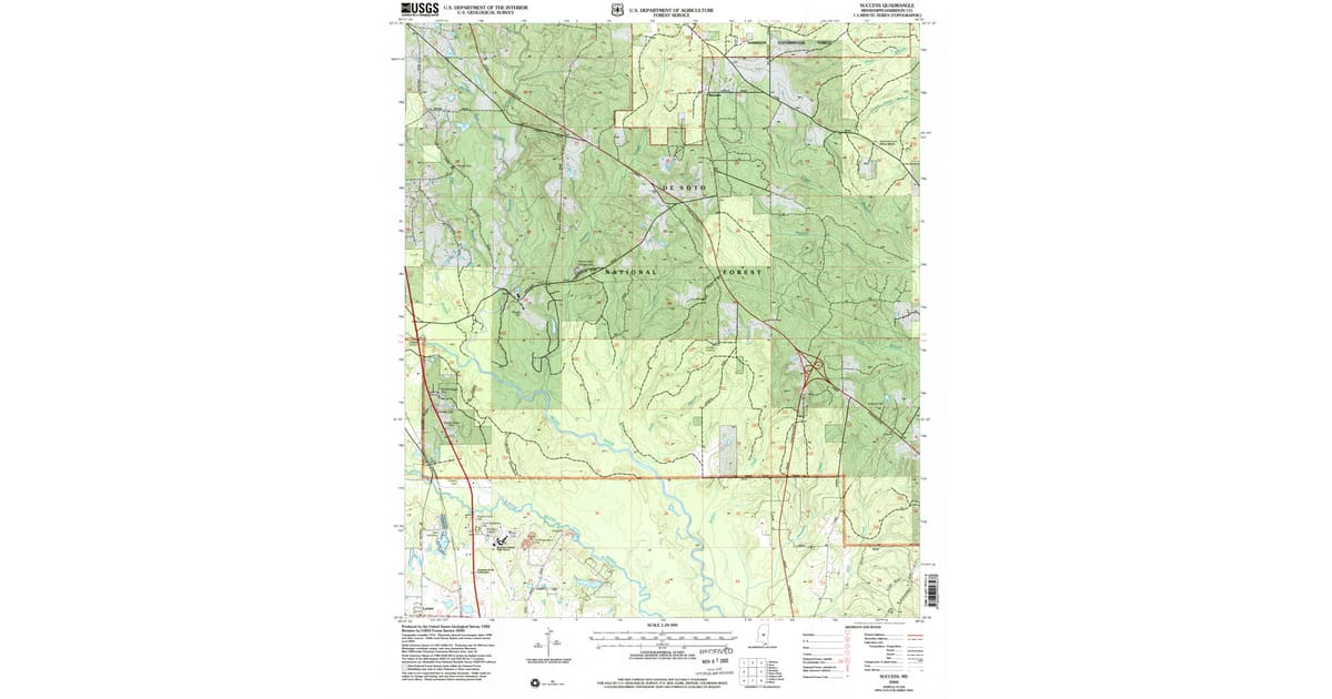 2000 Map of Success, Harrison County, MS — High-Res | Pastmaps