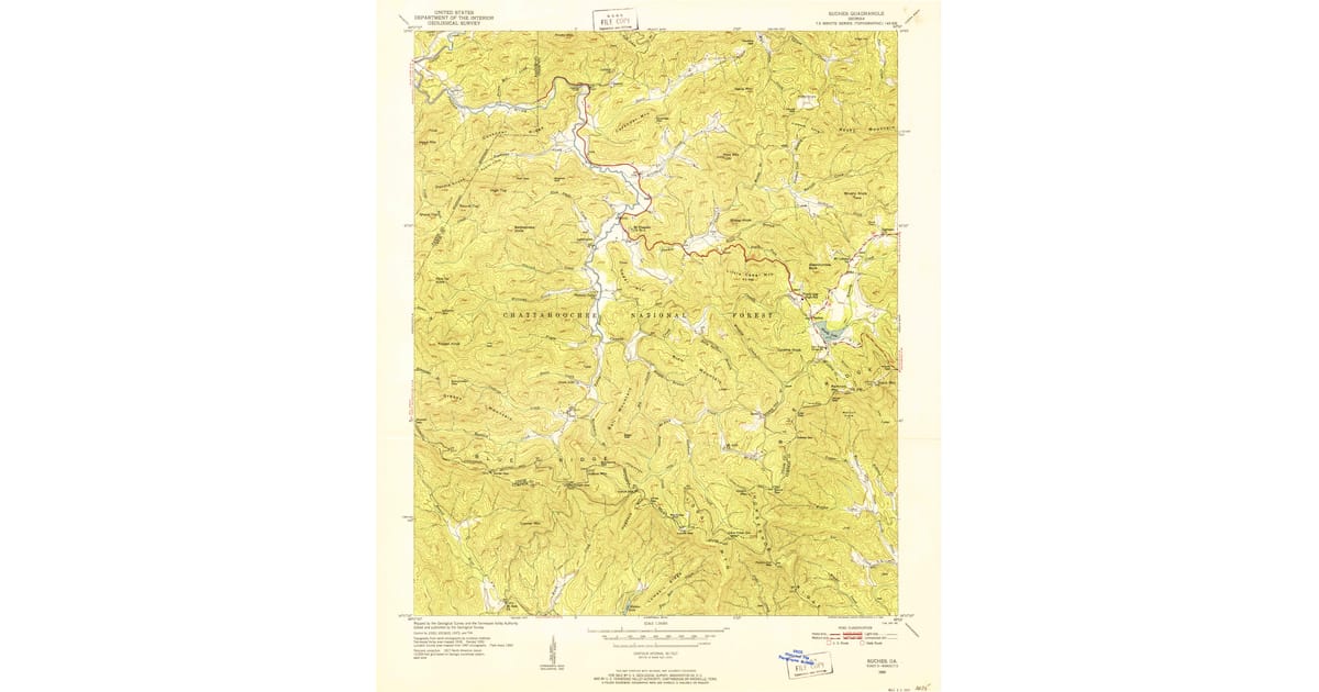 1950s Maps of Fannin County, GA | Pastmaps