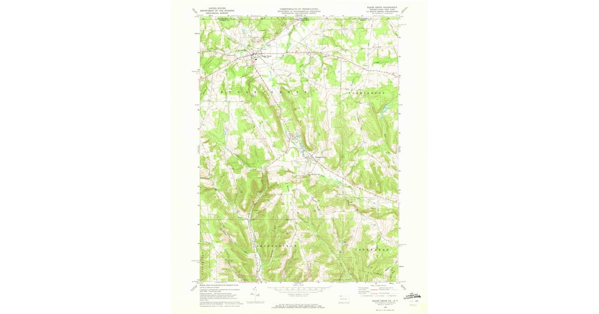 1960s Maps of Brokenstraw Township, PA | Pastmaps