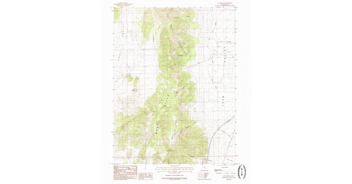 1983 Map of Sugarloaf, Juab County, UT — High-Res, 1985 Print | Pastmaps