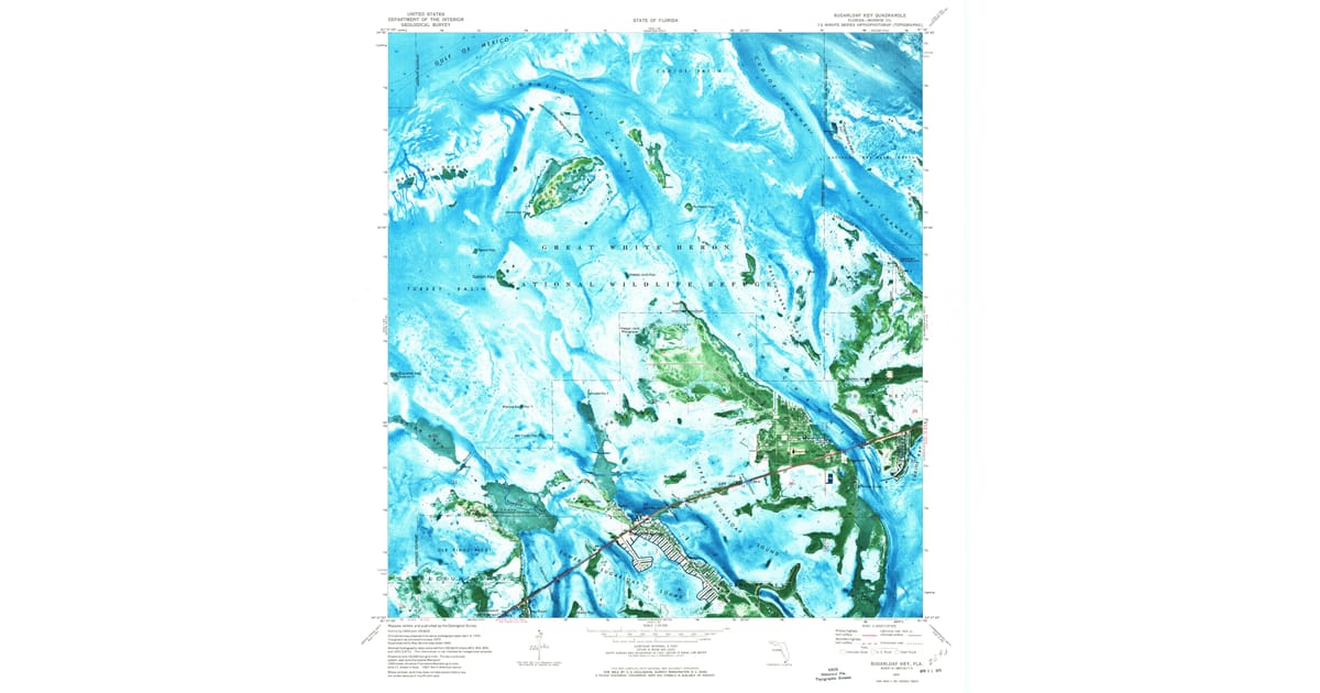 1972 Map of Sugarloaf Key, Monroe County, FL — High-Res | Pastmaps