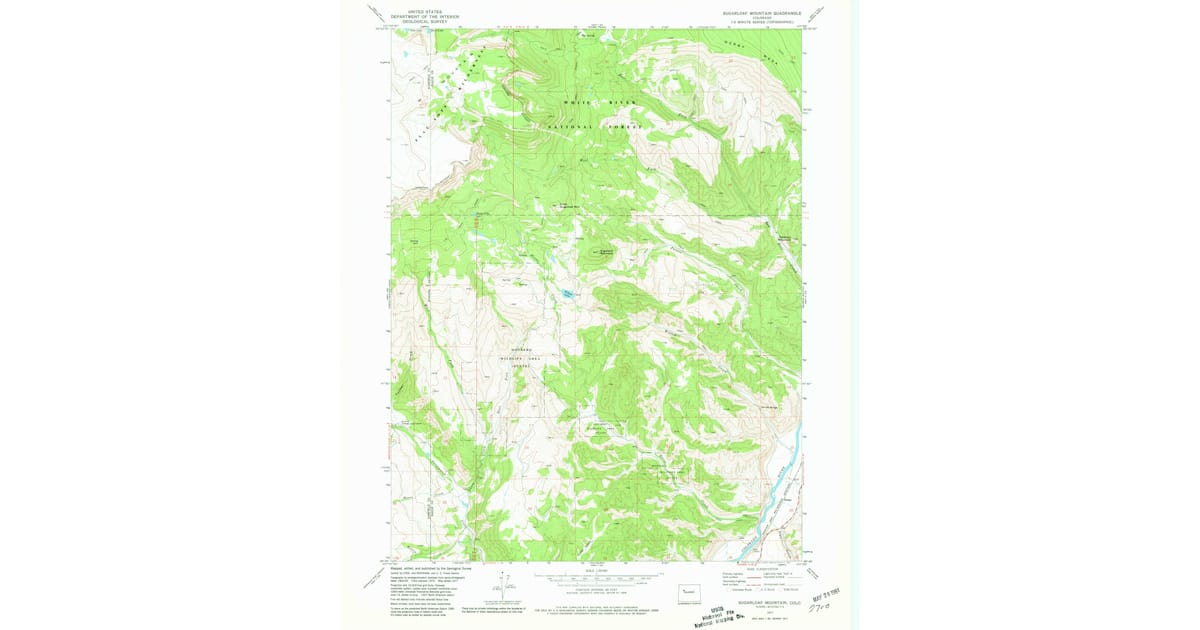 1977 Map of Sugarloaf Mountain, Eagle County, CO — High-Res | Pastmaps
