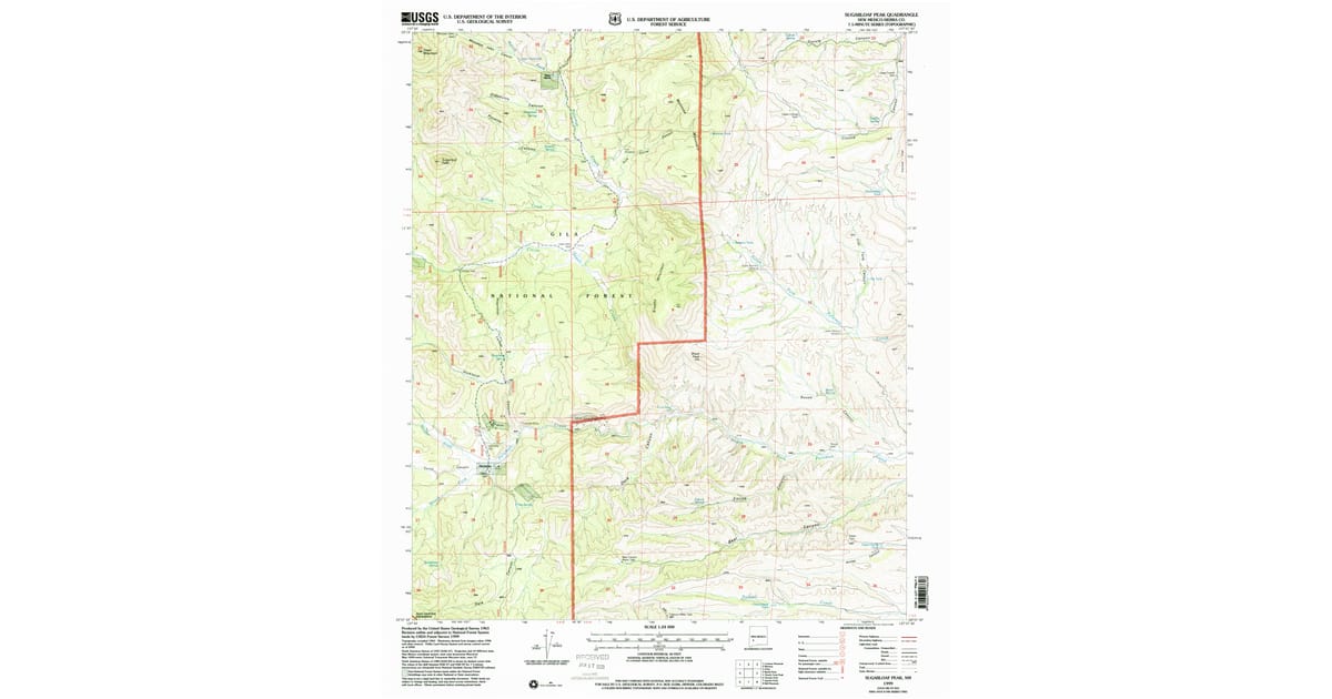 1999 Map of Sugarloaf Peak, Sierra County, NM — High-Res | Pastmaps