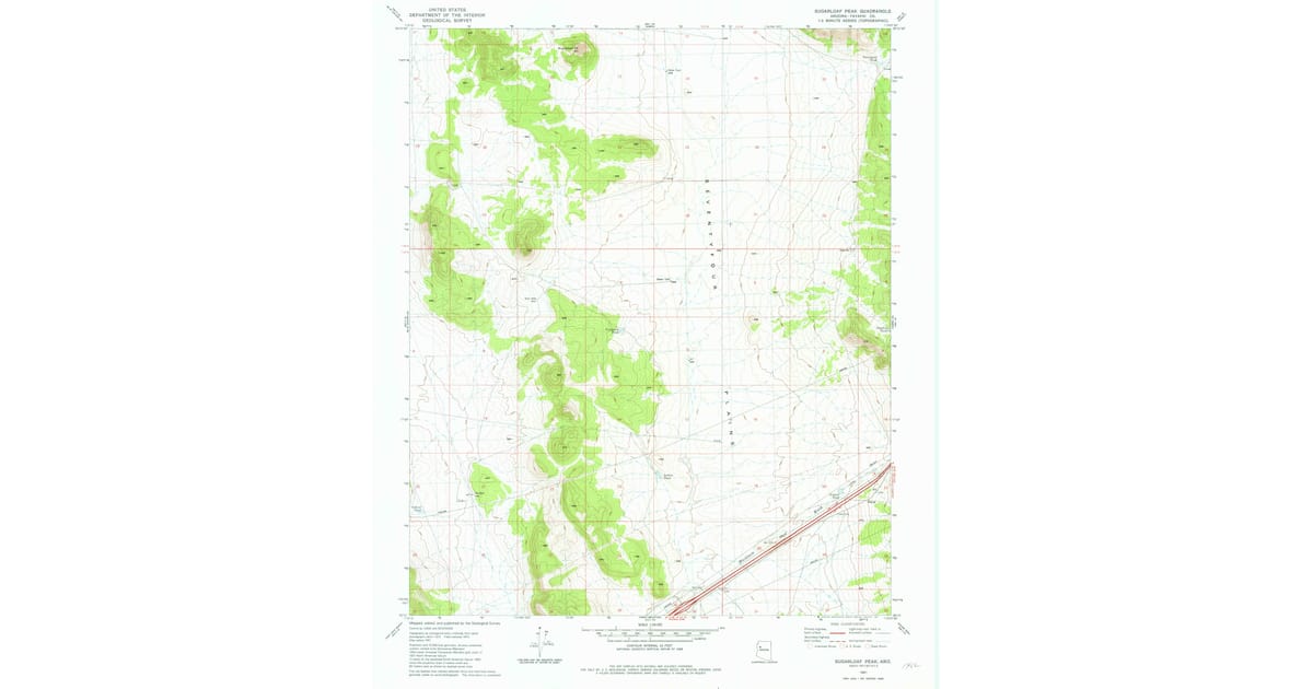 1981 Map of Sugarloaf Peak, Yavapai County, AZ — High-Res | Pastmaps