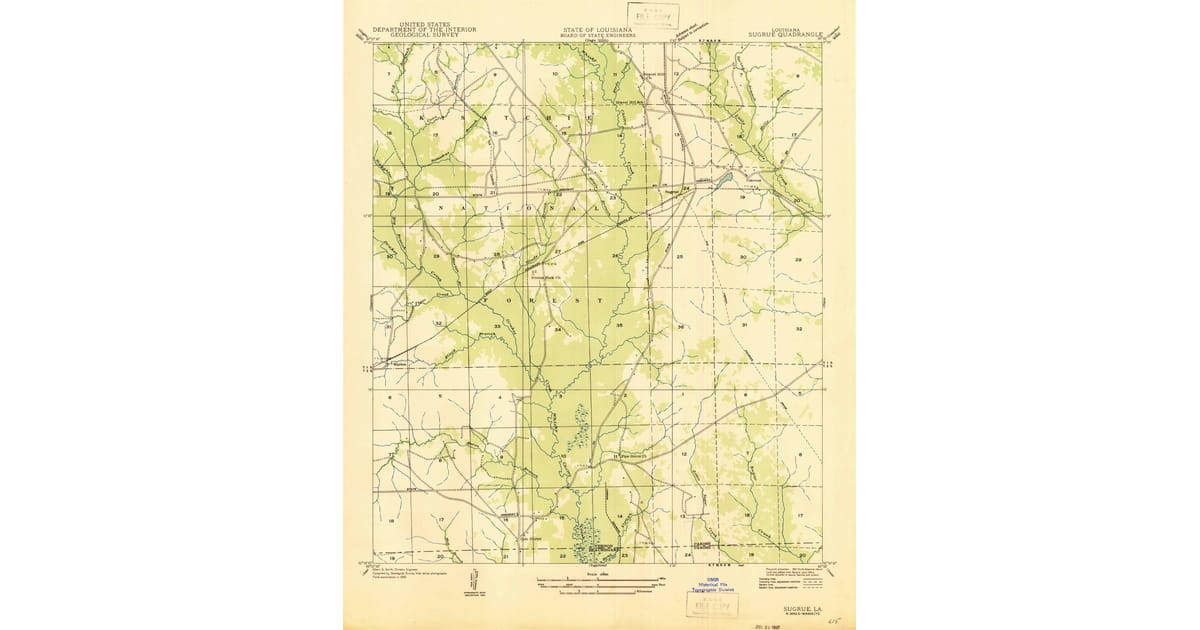 Old Maps of Cole Central, LA | Pastmaps