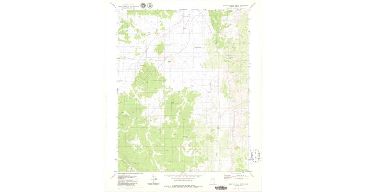 1979 Map of Sullivan Draw North, Mohave County, AZ — High-Res | Pastmaps