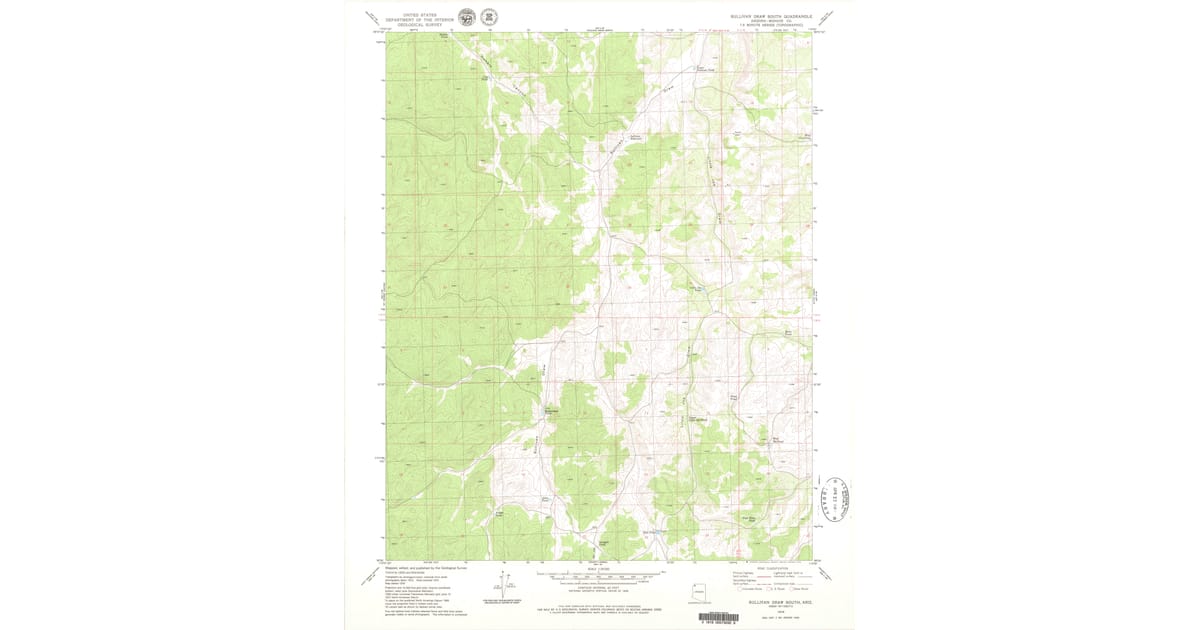 1979 Map of Sullivan Draw South, Mohave County, AZ — High-Res | Pastmaps