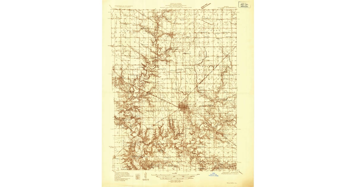 1935 Map of Sullivan, IL — High-Res | Pastmaps