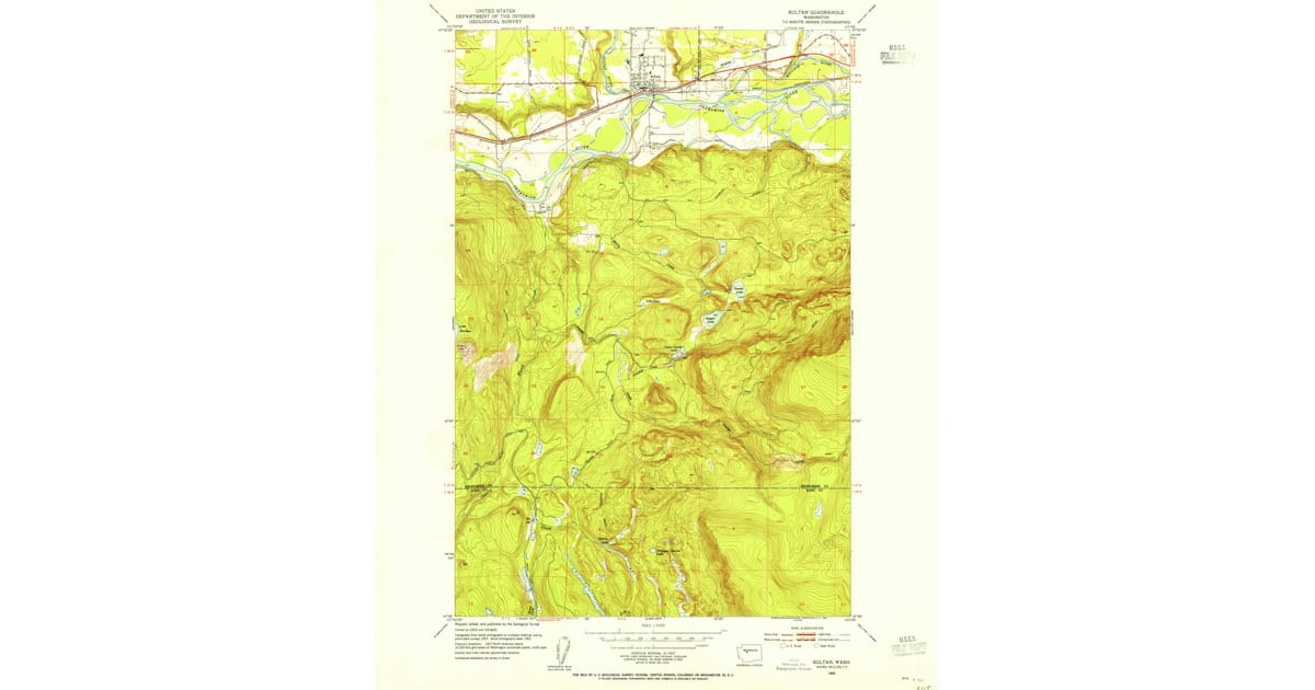 1953 Map of Sultan, WA — High-Res | Pastmaps