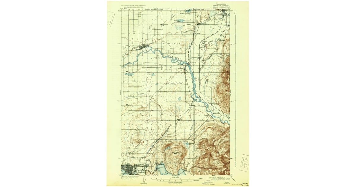 1908 Map of Sumas, WA — High-Res, 1931 Print | Pastmaps