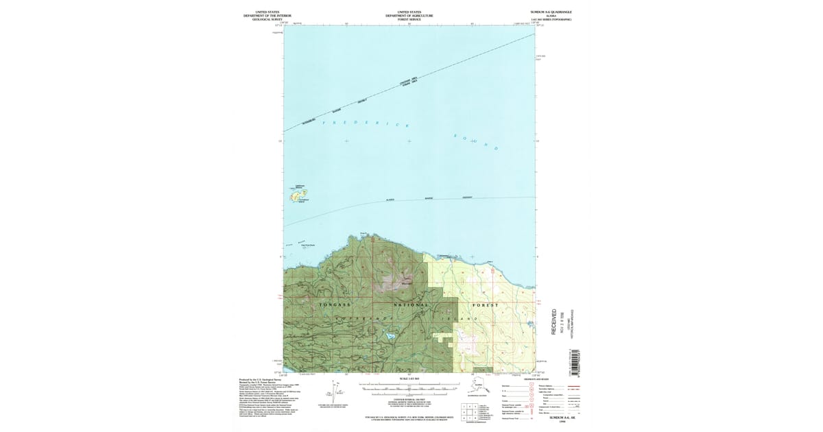 1994 Map of Sumdum A-6, Hoonah-Angoon Borough, AK — High-Res | Pastmaps