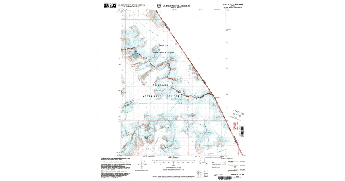 2000 Map of Sumdum B-2, Hoonah-Angoon Borough, AK — High-Res | Pastmaps