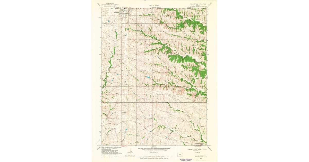1966 Map of Summerfield, KS — High-Res | Pastmaps