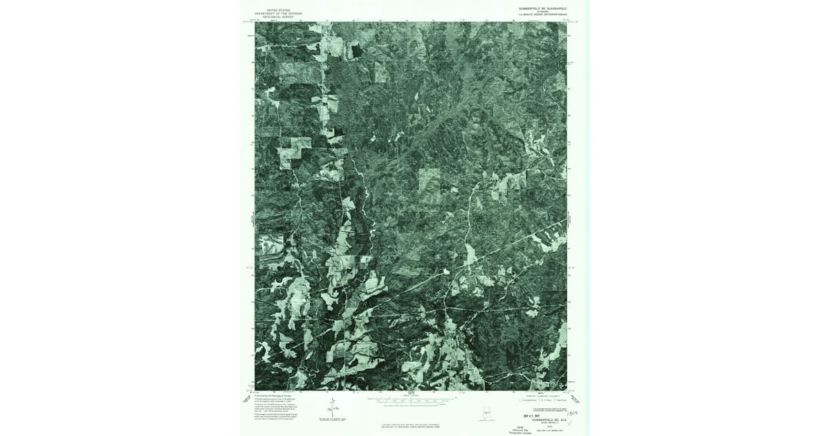 1975 Map of Summerfield SE, Dallas County, AL — High-Res | Pastmaps