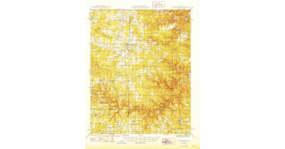 Old Historical Maps of Summersville, MO | Pastmaps