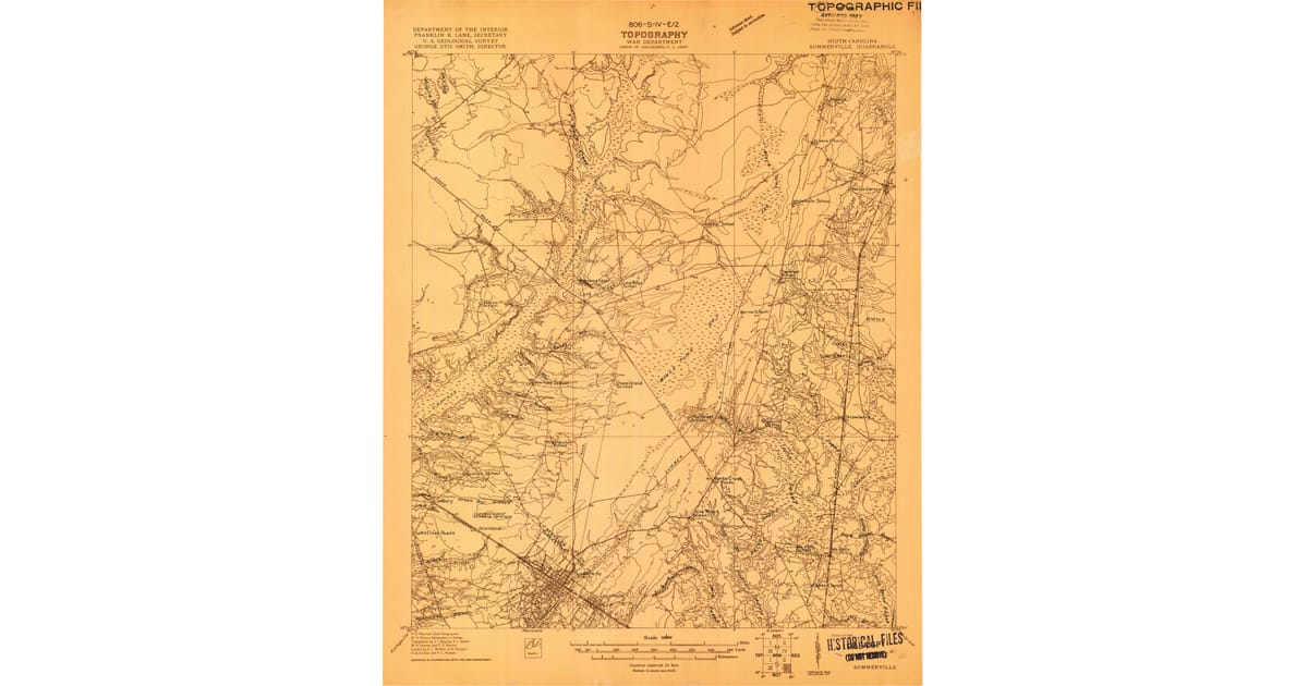 Old Maps of Oak Hill, Moncks Corner for Hiking & Exploration | Pastmaps