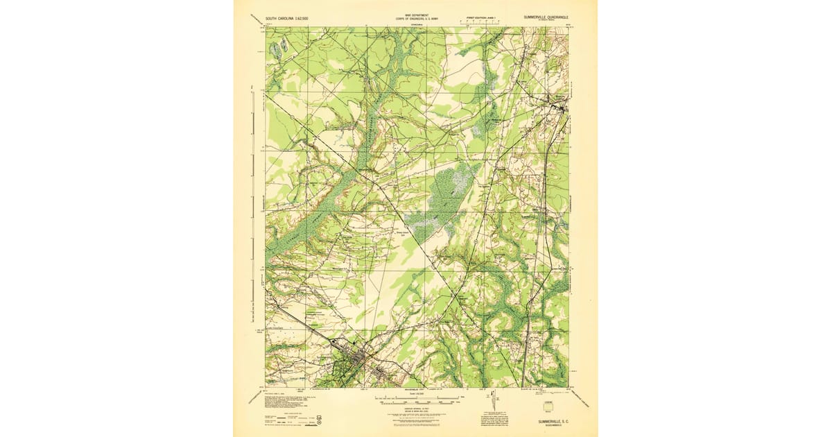 1944 Map of Summerville, SC — High-Res | Pastmaps