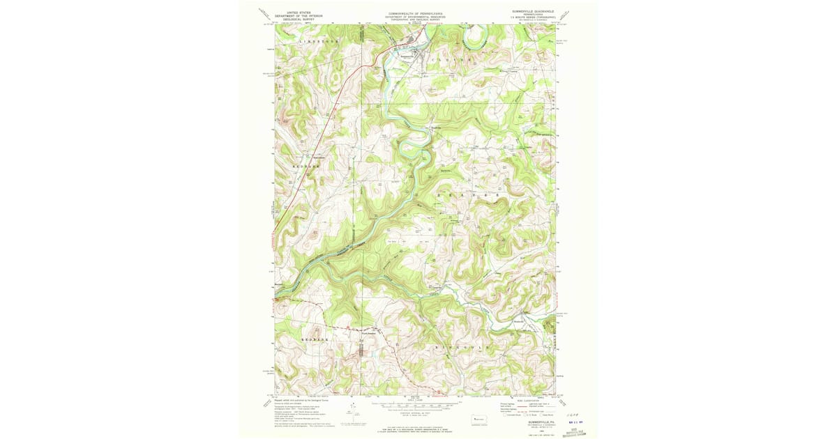 1969 Map of Summerville, PA — High-Res | Pastmaps