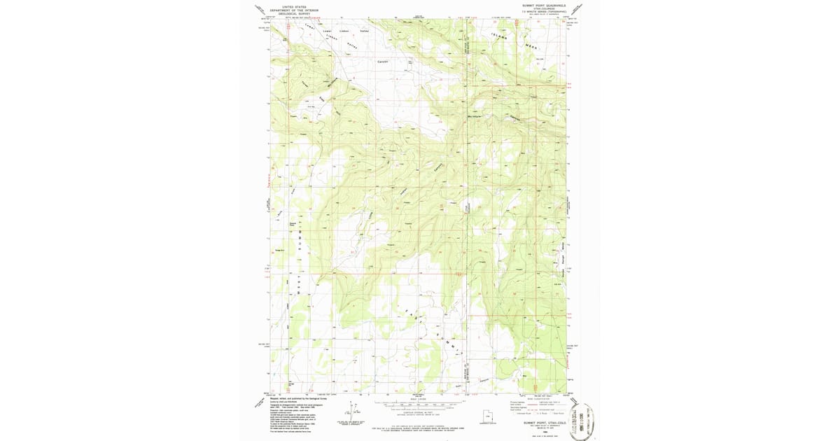 1986 Map of Summit Point, San Juan County, UT — High-Res | Pastmaps