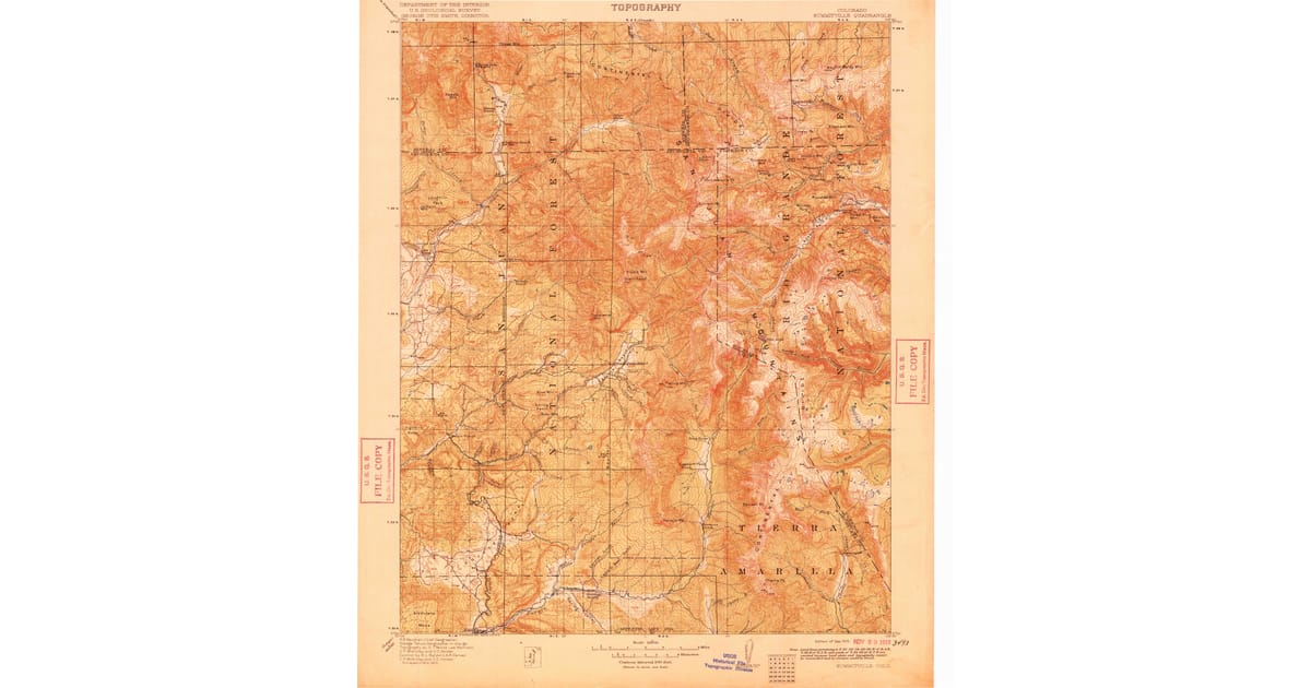1915 Map of Summitville, Archuleta County, CO — High-Res | Pastmaps
