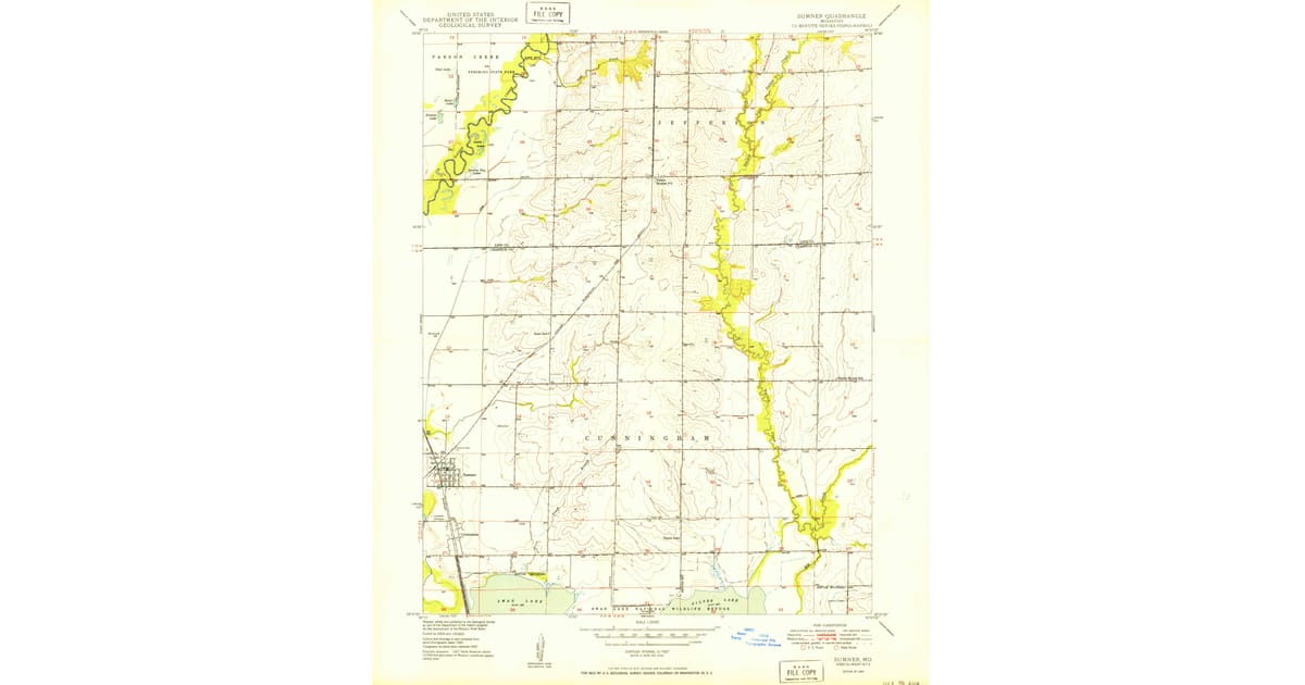 1950 Map of Sumner, MO — High-Res | Pastmaps
