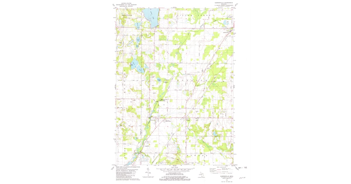1981 Map of Sumnerville, Cass County, MI — High-Res | Pastmaps