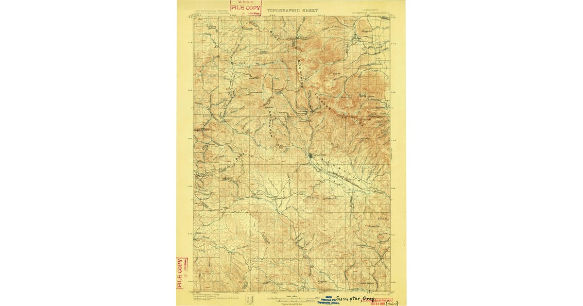 1901 Map of Sumpter, OR — High-Res | Pastmaps